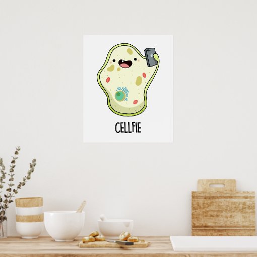 Cellfie Funny Biology Pun Poster | Zazzle