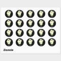 Cellfie Funny Biology Selfie Pun Dark BG Classic Round Sticker | Zazzle