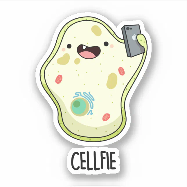 Cellfie Funny Biology Selfie Pun Sticker | Zazzle