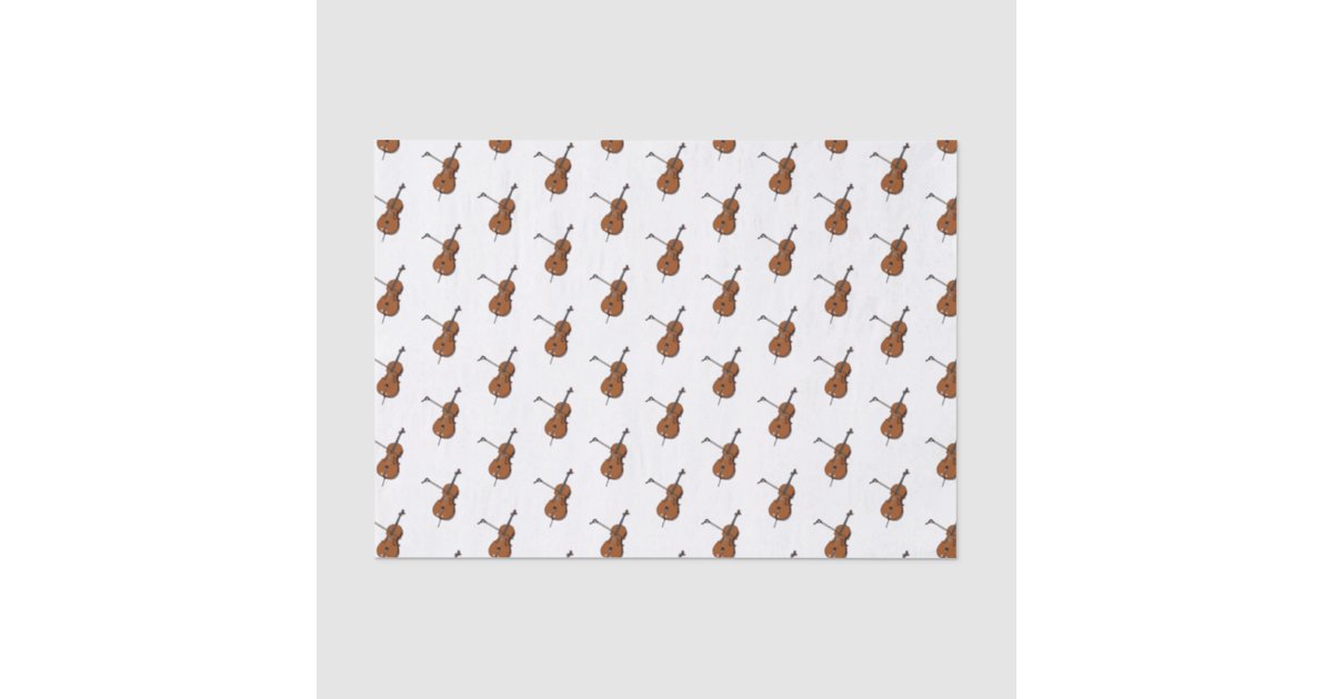 Cello cartoon illustration tissue paper | Zazzle