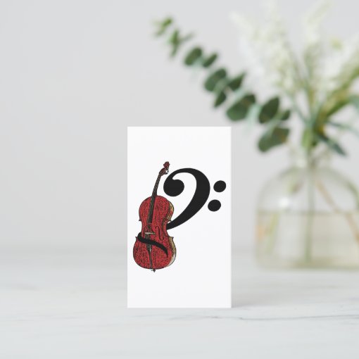 Cello Clef Business Card | Zazzle