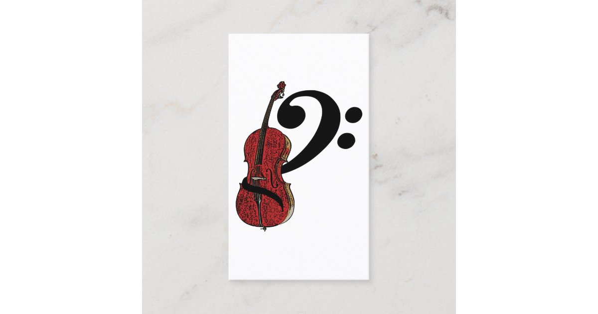 Cello Clef Business Card | Zazzle
