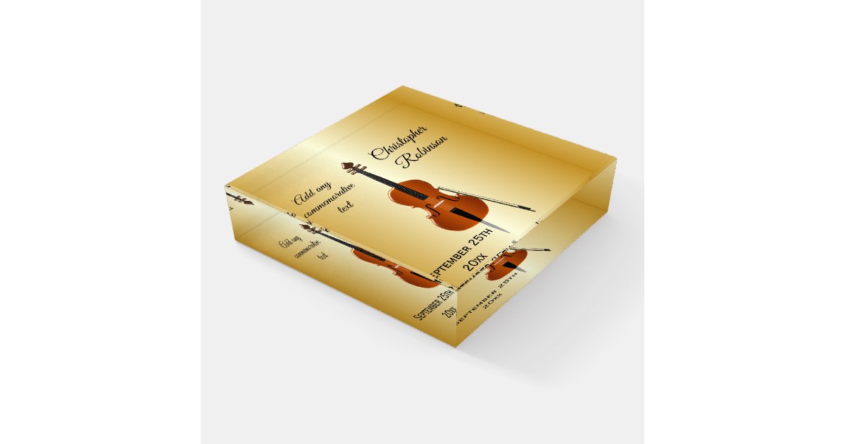 Cello Design Commemorative Paperweight | Zazzle