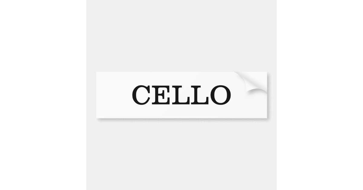 Cello Music Bumper Sticker | Zazzle