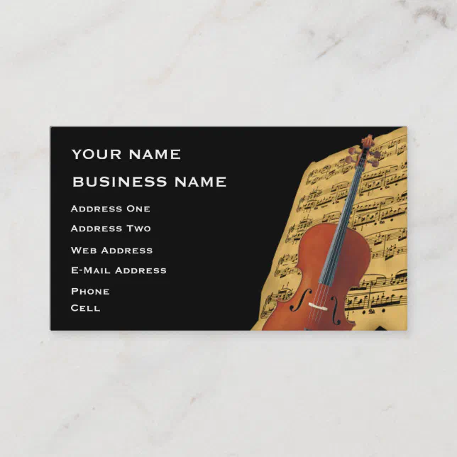 Cello - Music Business Card | Zazzle