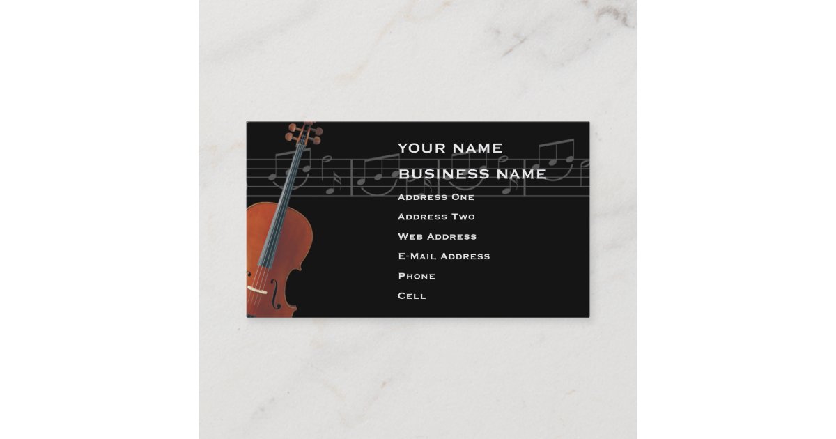 Cello - Music Business Card | Zazzle