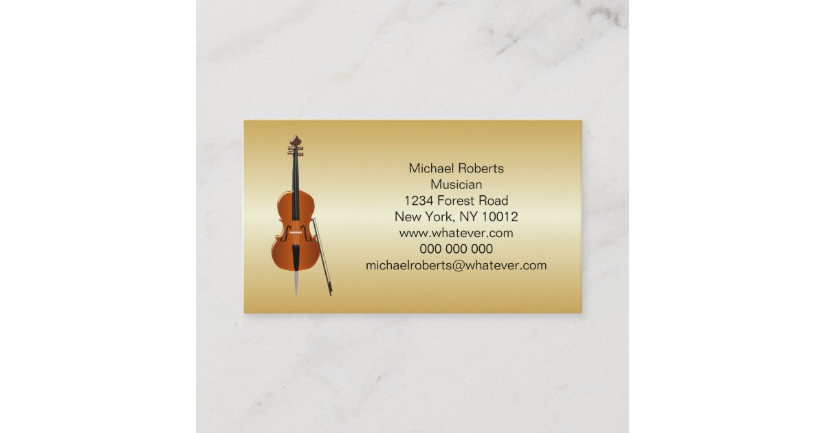 Cello Musician Business Card | Zazzle