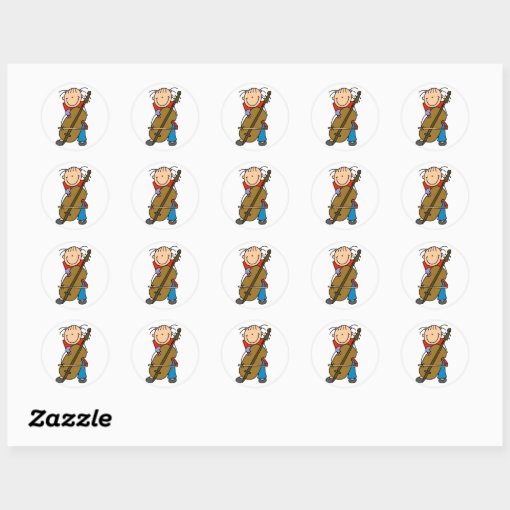 Cello Player Stickers Sticker | Zazzle