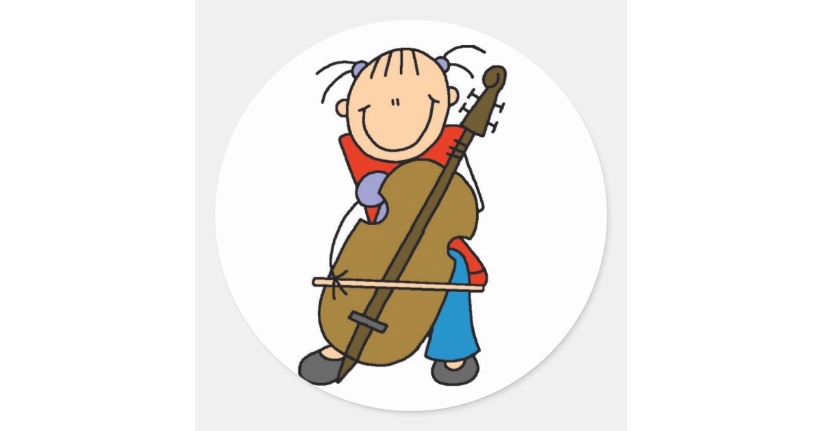 Cello Player Stickers Sticker | Zazzle