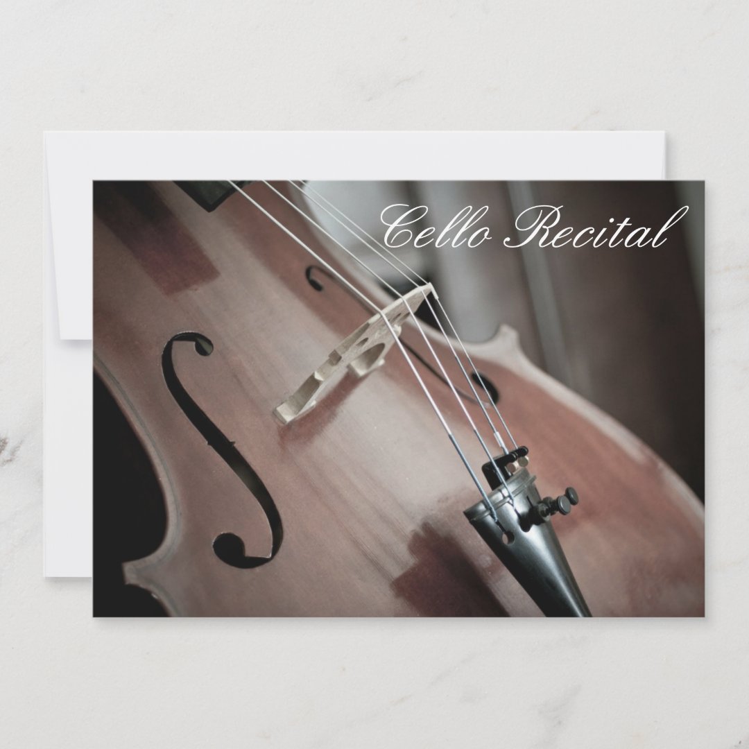 Cello Recital elegant stylish performance Invitation | Zazzle