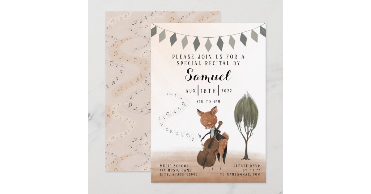 Cello Recital Invitation | Zazzle