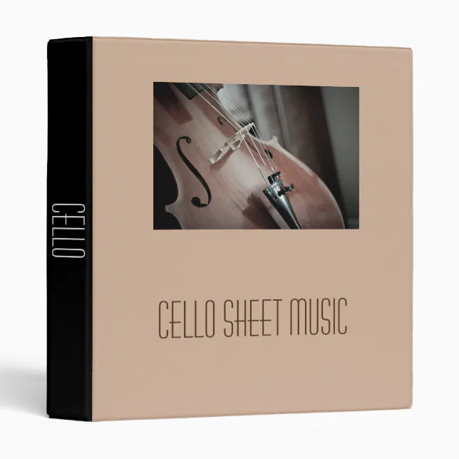 Cello Sheet Music student folder portfolio | Zazzle