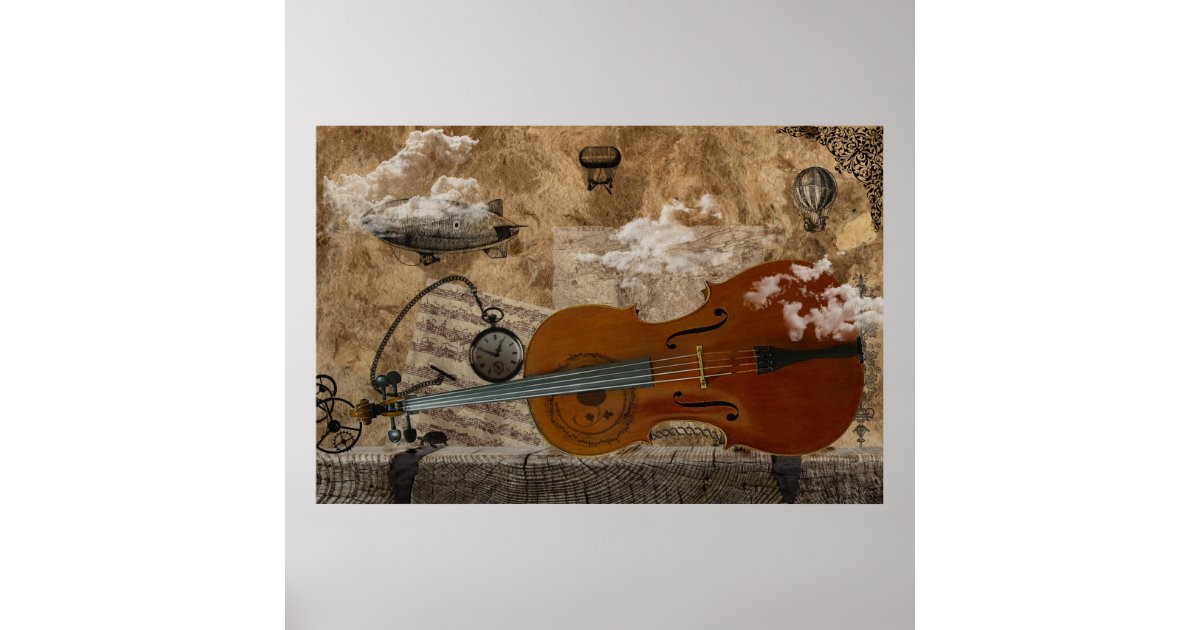 Cello Steampunk Suite Poster | Zazzle