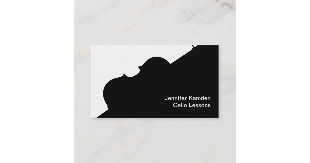 Cello Teacher Cellist Player Instrument Musician Business Card | Zazzle