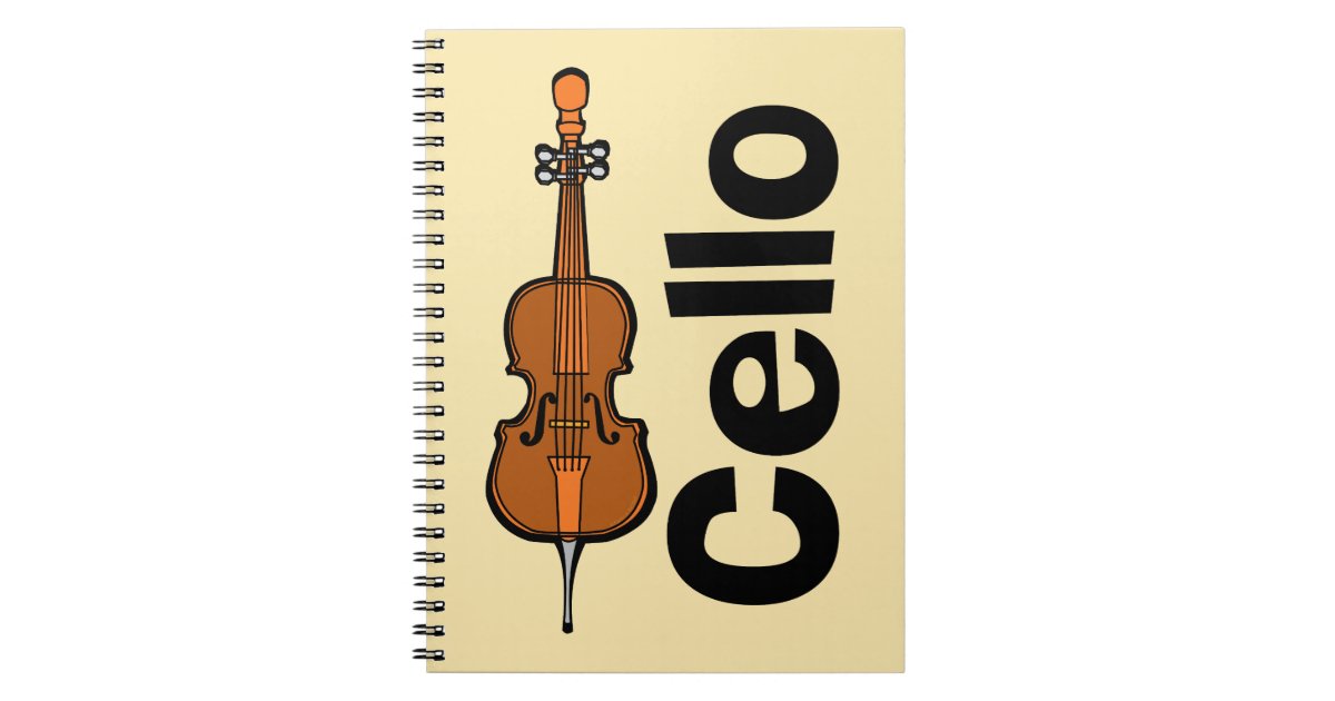 Cello Vertical Text Notebook | Zazzle