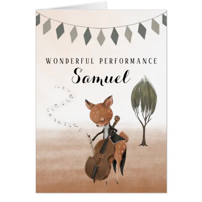 Cello Wonderful Performance Greeting Card | Zazzle