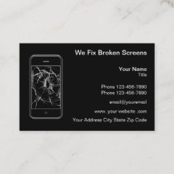 Cellphone And Device Repair Business Card | Zazzle