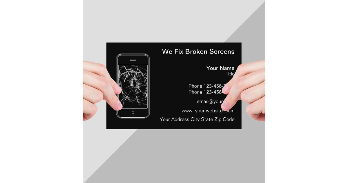Cellphone And Device Repair Business Card | Zazzle