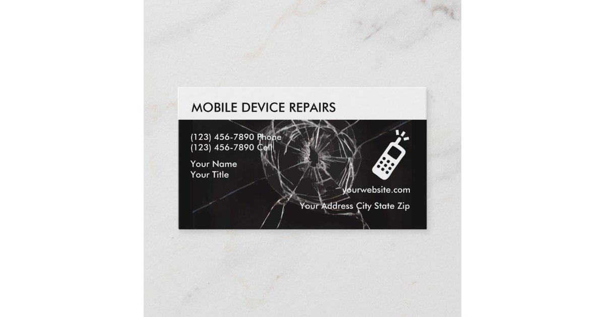 Cellphone Repair Business Cards | Zazzle.com