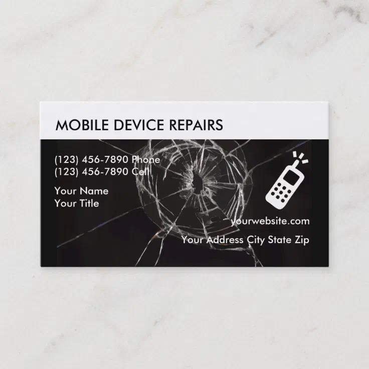Cellphone Repair Business Cards | Zazzle