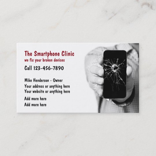 Cellphone Repair Services Business Card | Zazzle.com