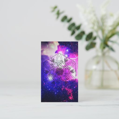 Celtic Aztec Tribal Boho Galaxy Nebula Business Card | Zazzle