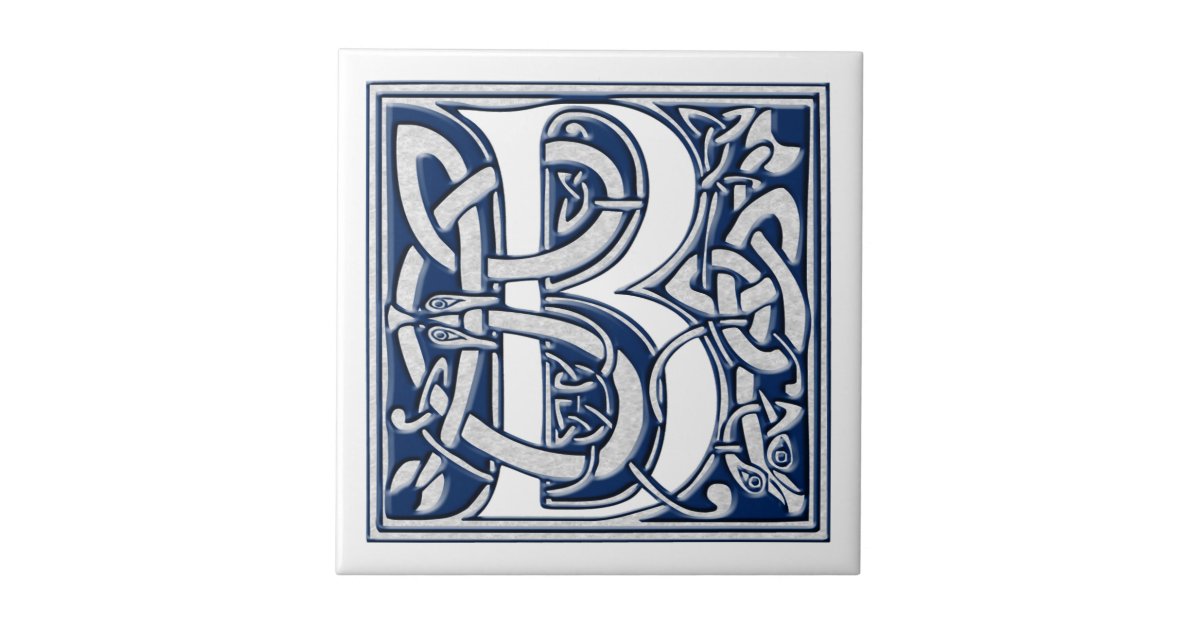 Celtic B Monogram Ceramic Tile | Zazzle