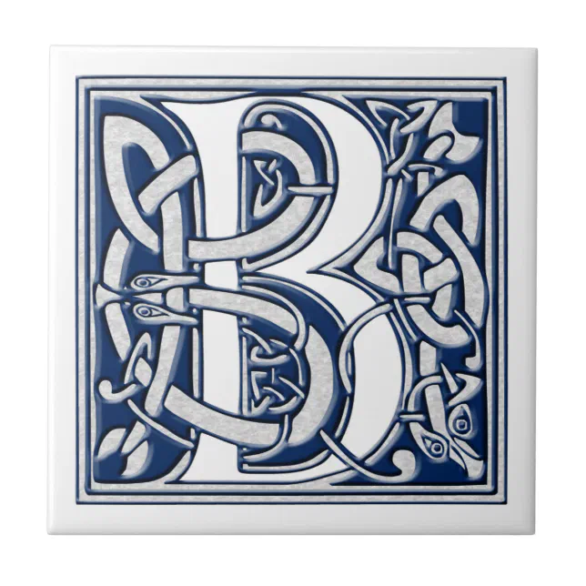 Celtic B Monogram Ceramic Tile | Zazzle