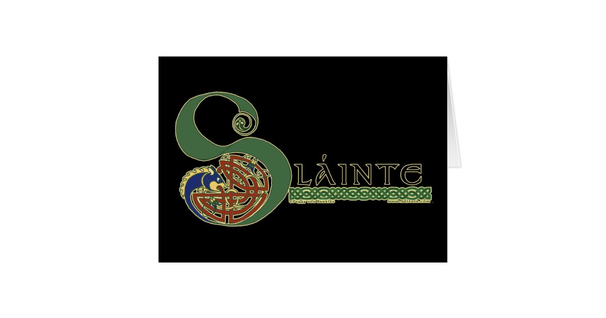 Celtic Card, Slainte Design | Zazzle