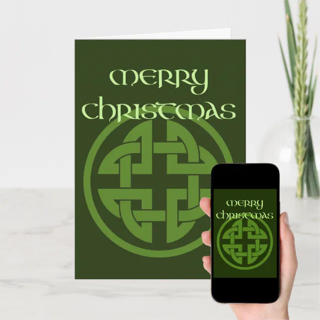 Celtic Christmas Blessing Card | Zazzle