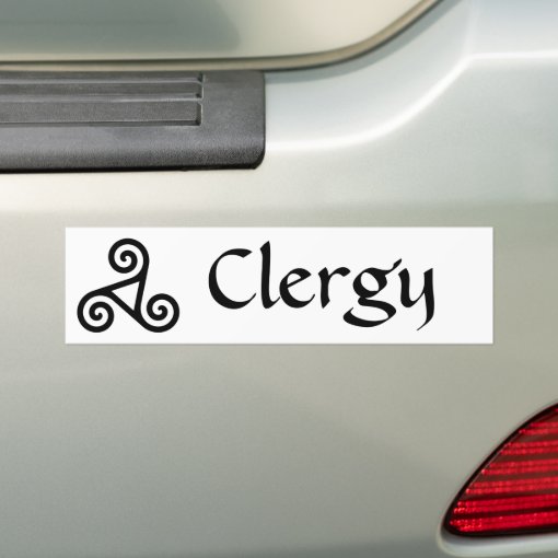 Celtic Clergy Bumper Sticker | Zazzle