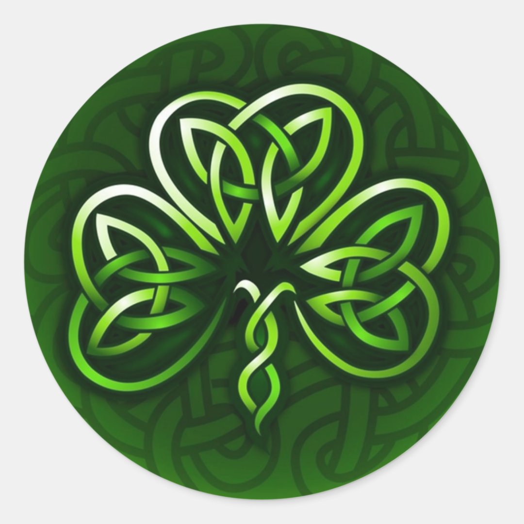 Celtic Clover Knot Design Stickers | Zazzle