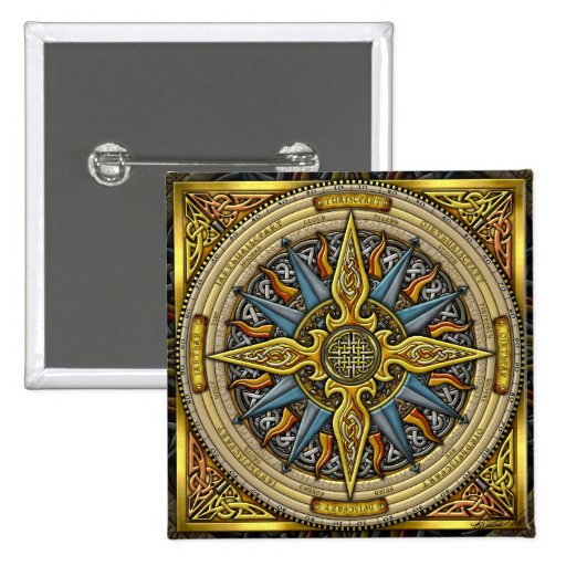 Celtic Compass Button | Zazzle