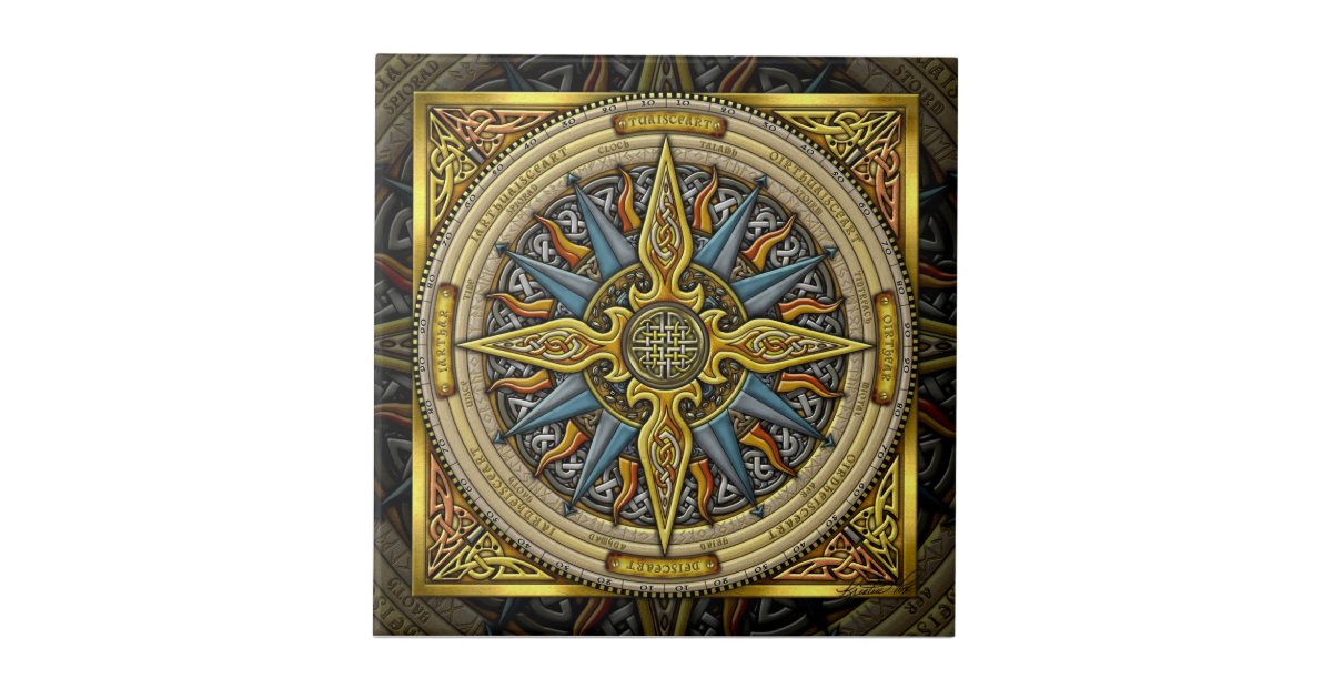 Celtic Compass Tile | Zazzle