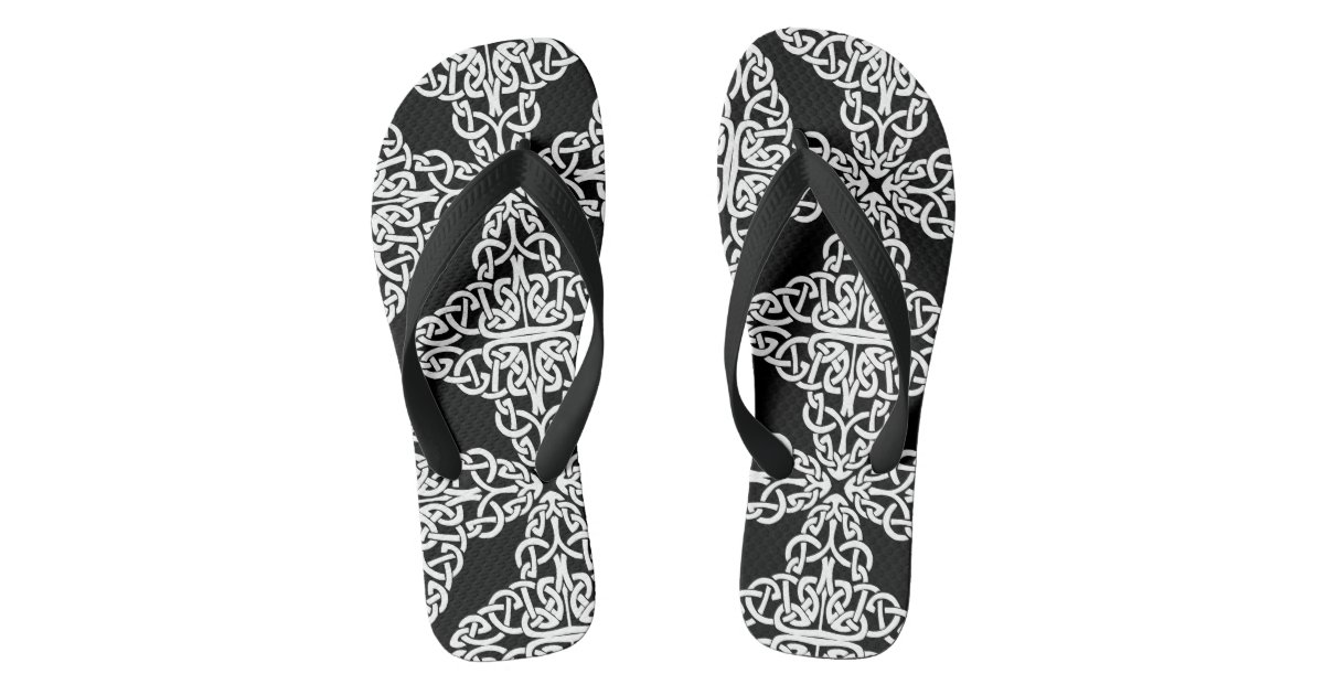 celtic cross adult flip flops | Zazzle