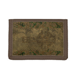 Celtic Cross and Celtic Knots Tri-fold Wallet | Zazzle