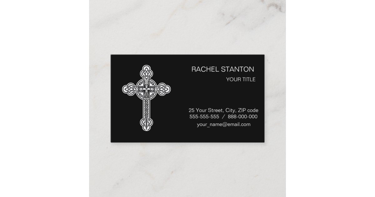 Celtic cross business card | Zazzle
