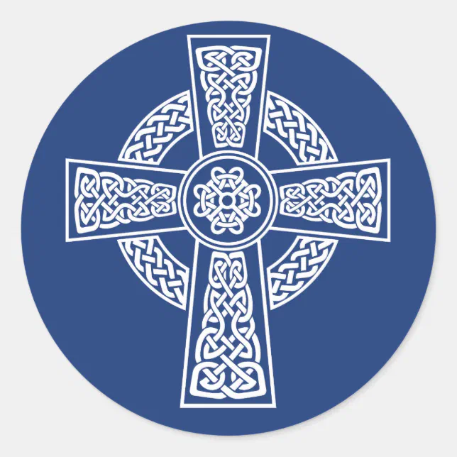 Celtic cross classic round sticker | Zazzle