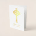 Celtic Cross Irish Funeral Memorial Sympathy Foil Card | Zazzle