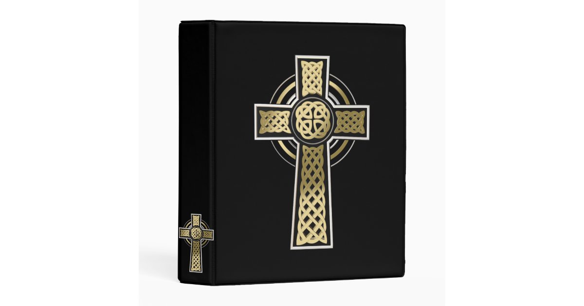 Celtic cross mini binder | Zazzle