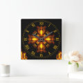Celtic Cross ~ Out Of The Crucible ~ * ~ Square Wall Clock | Zazzle