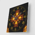 Celtic Cross ~ Out Of The Crucible ~ * ~ Square Wall Clock | Zazzle