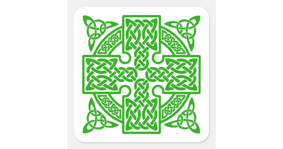 Celtic cross Square Sticker | Zazzle
