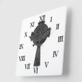 Celtic Cross Square Wall Clock | Zazzle