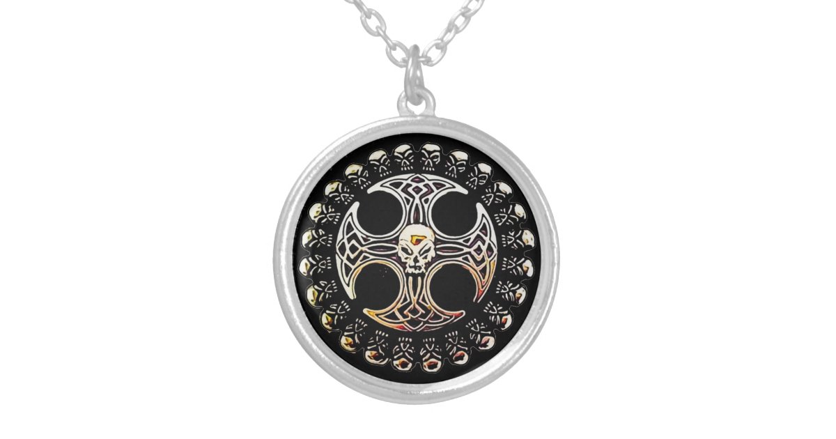 Celtic Death Circle Talisman Silver Plated Necklace | Zazzle