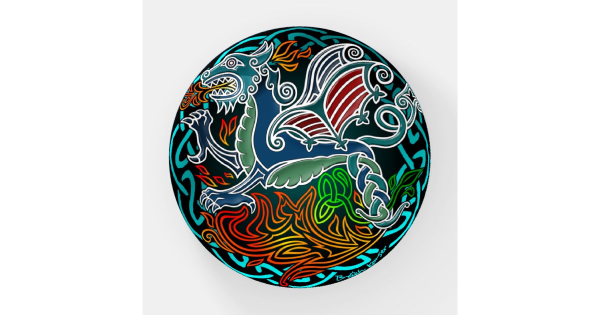 Celtic dragon paperweight | Zazzle