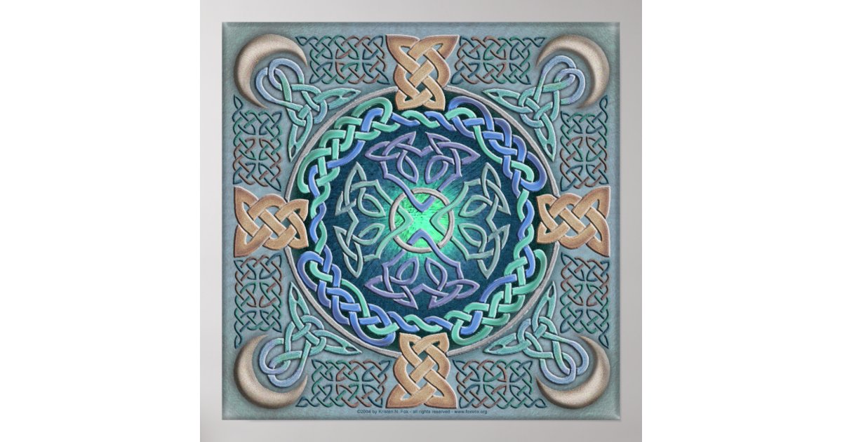 Celtic Eye of the World Fine Art Poster | Zazzle