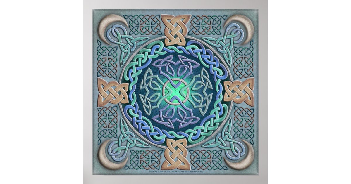 Celtic Eye of the World Fine Art Poster | Zazzle