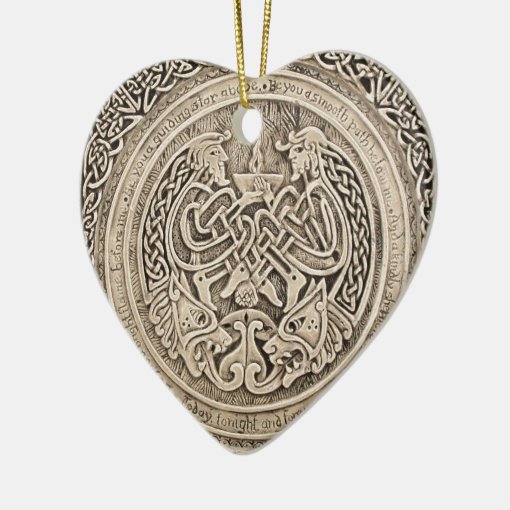 CELTIC FLAME -VINTAGE CELTIC DESIGN CERAMIC ORNAMENT | Zazzle