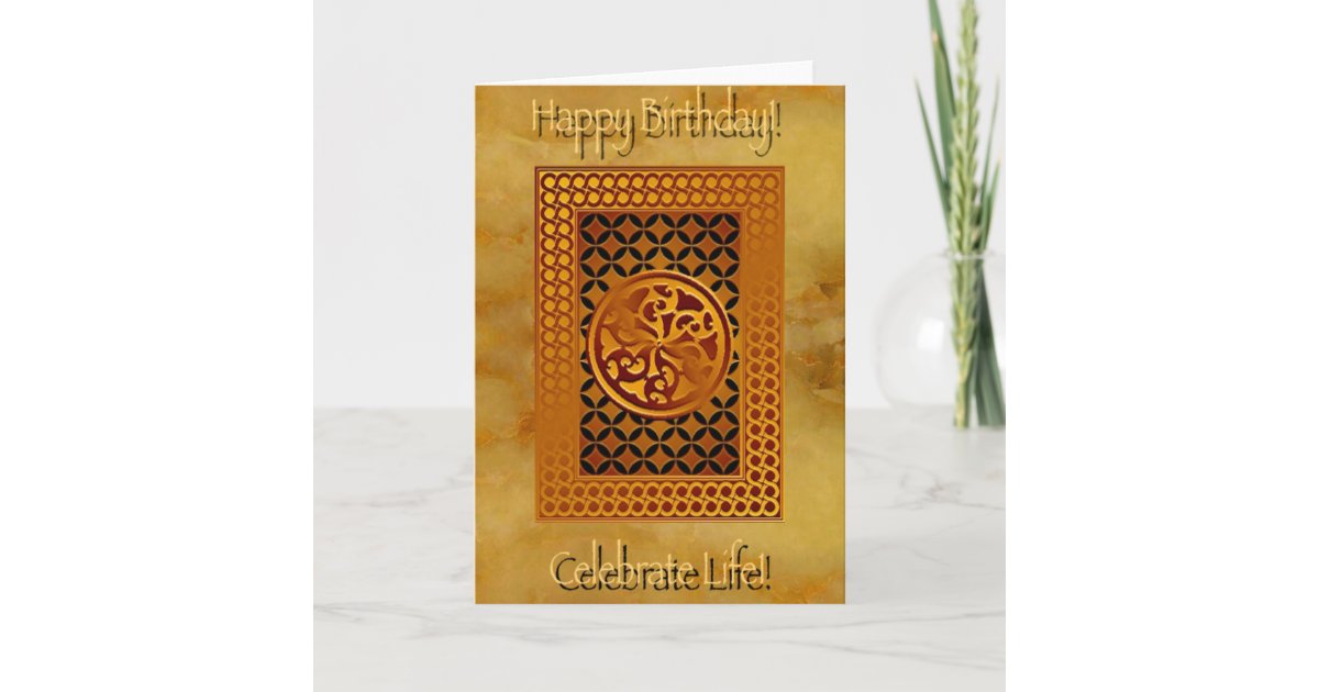 Celtic Happy Birthday Greeting Card | Zazzle